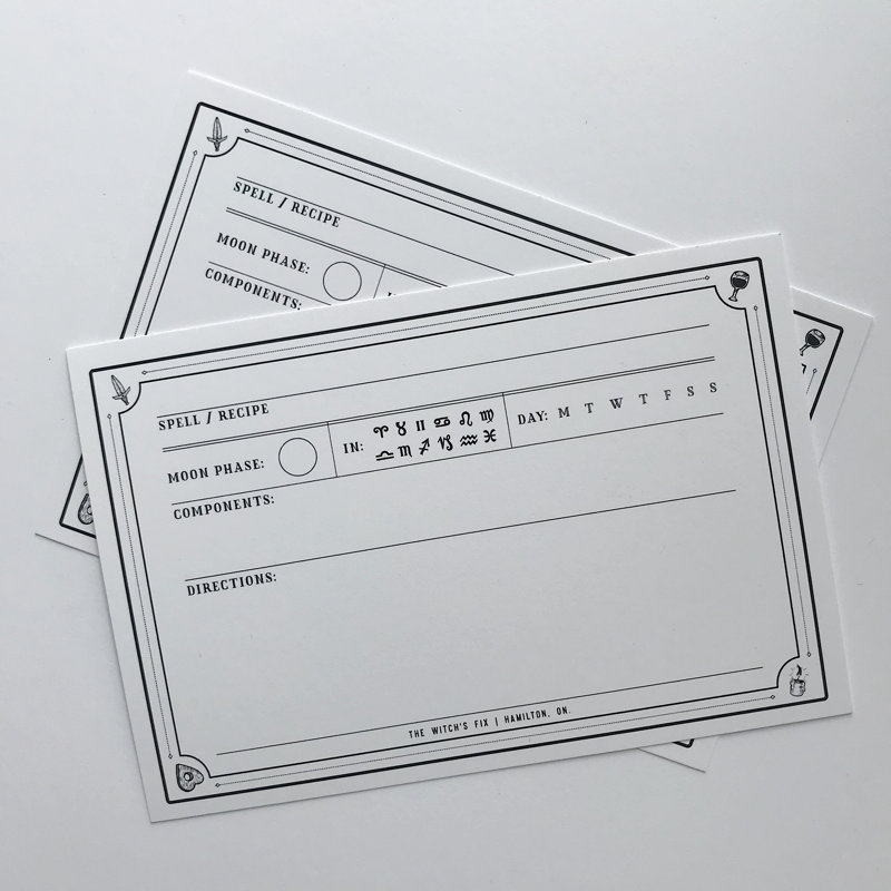 Spell & Recipe Crafting Cards | The Witch's Fix - Shop Online
